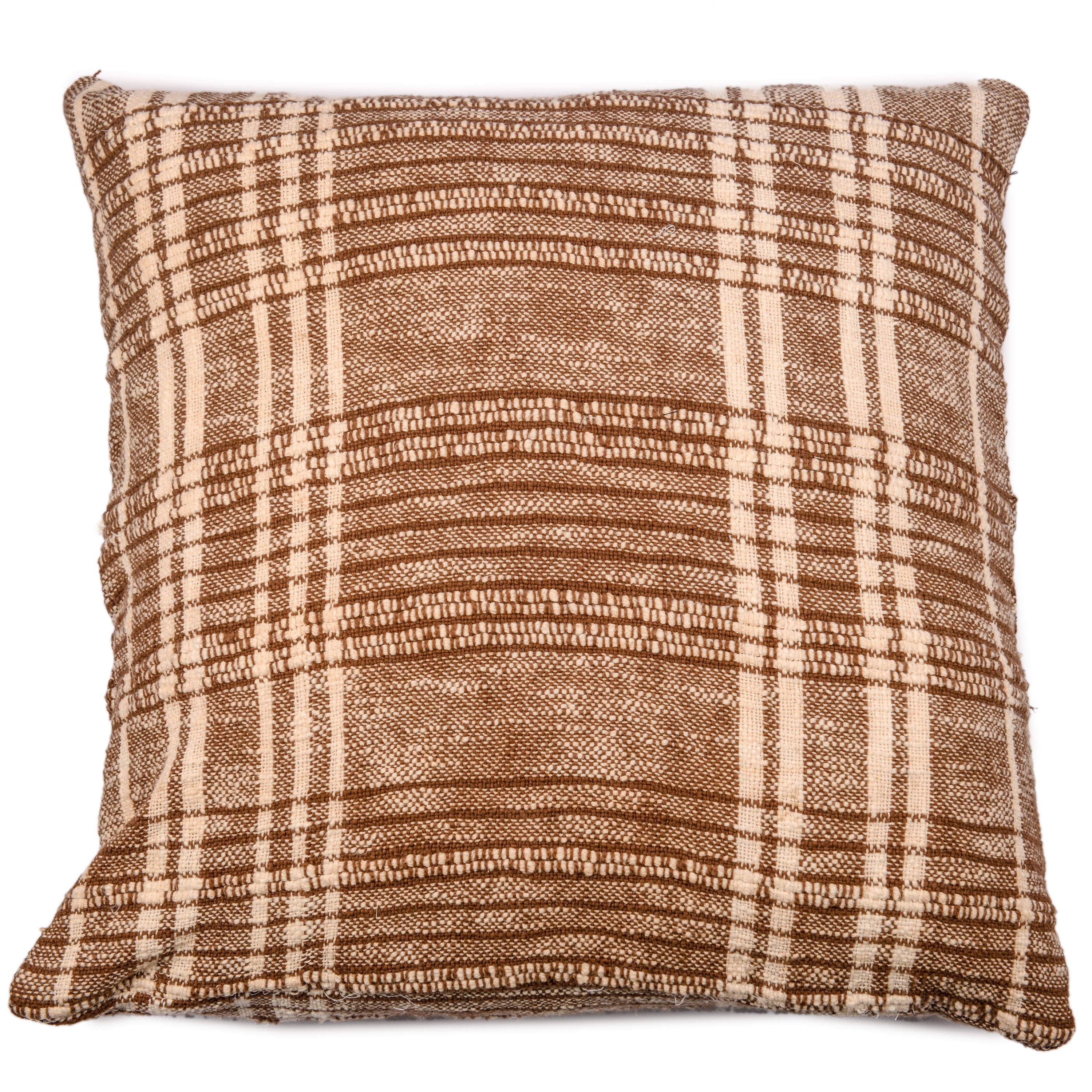 Heavy Check Cushion Earth 60x60cm – Saffron Inc