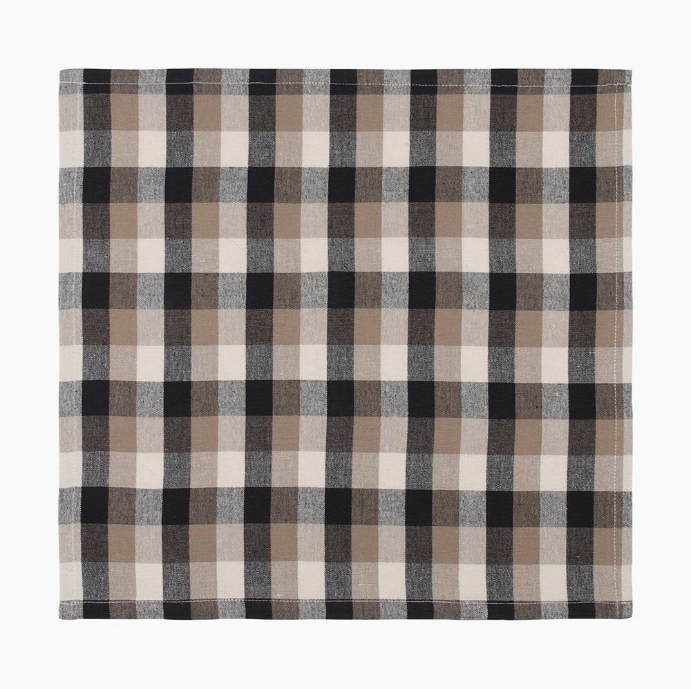 Giant Check Napkin S/4 Black – Saffron Inc