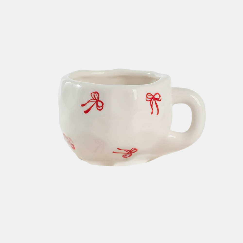 Bow Mug - White Red | Garcia | Saffron – Saffron Inc