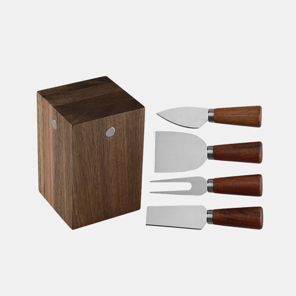 Corey Cheese Knife Block - Silver | Garcia | Saffron Inc