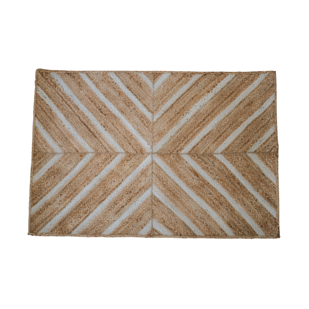 Chevron Jute Mat - 80x120cm – Saffron Inc