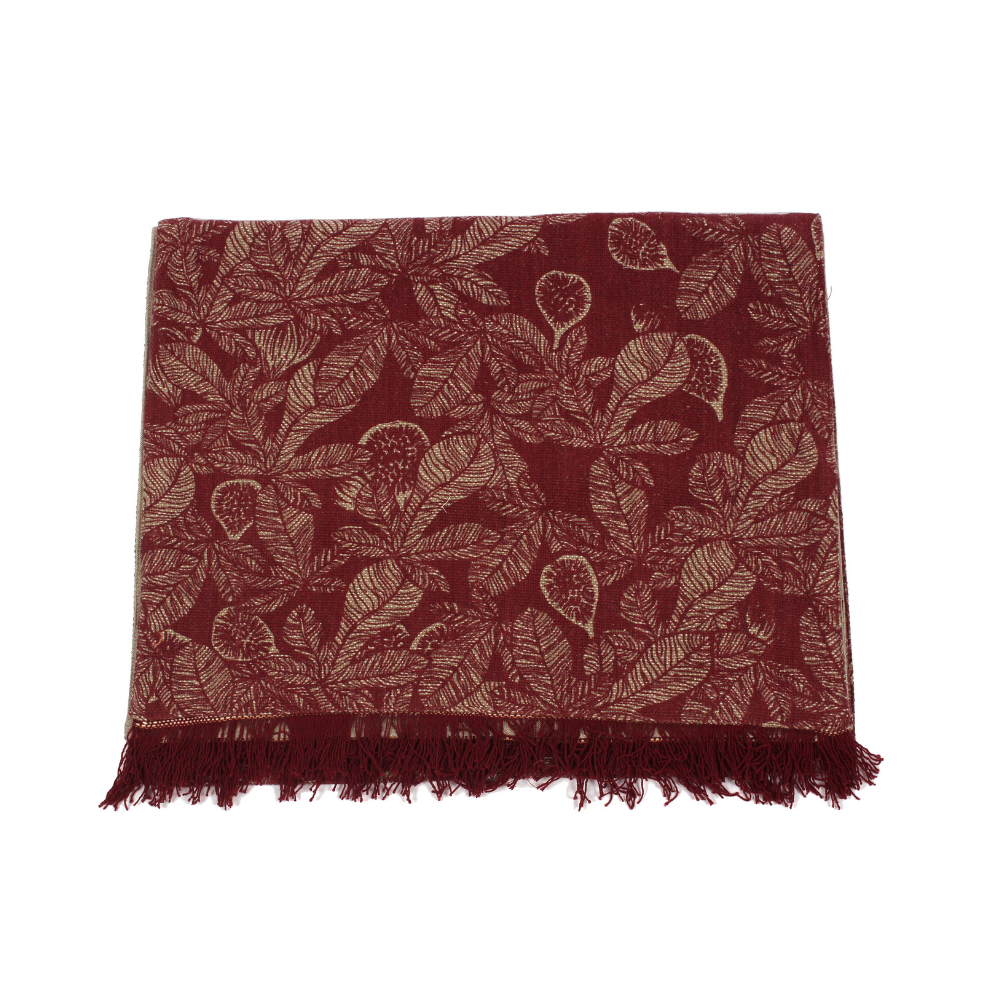 Fig Tree Table Runner Ruby – Saffron Inc